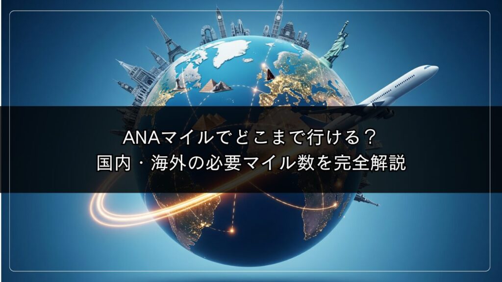 ANAマイルでどこまで行ける？国内・海外の必要マイル数を完全解説 | 新卒マネー部